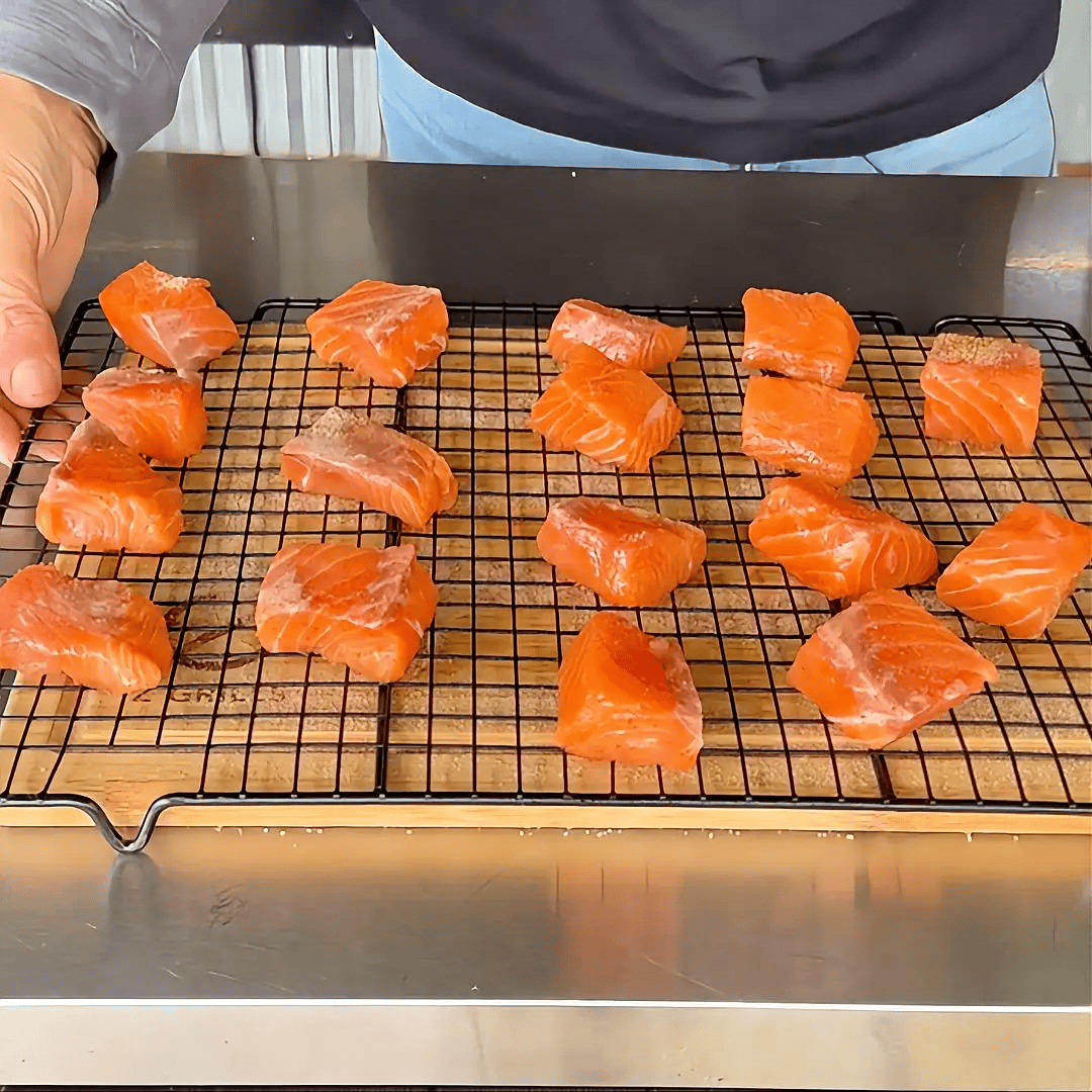 14 Steps To Smoked Salmon Burnt Ends With A Maple/Bourbon Glaze