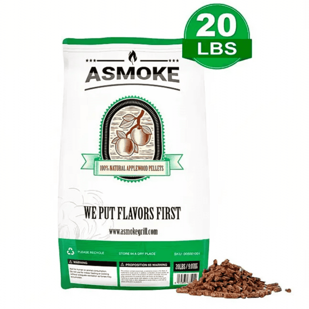 ASMOKE Apple Hardwood BBQ Pellets (20 Lbs) - PelHeat.com