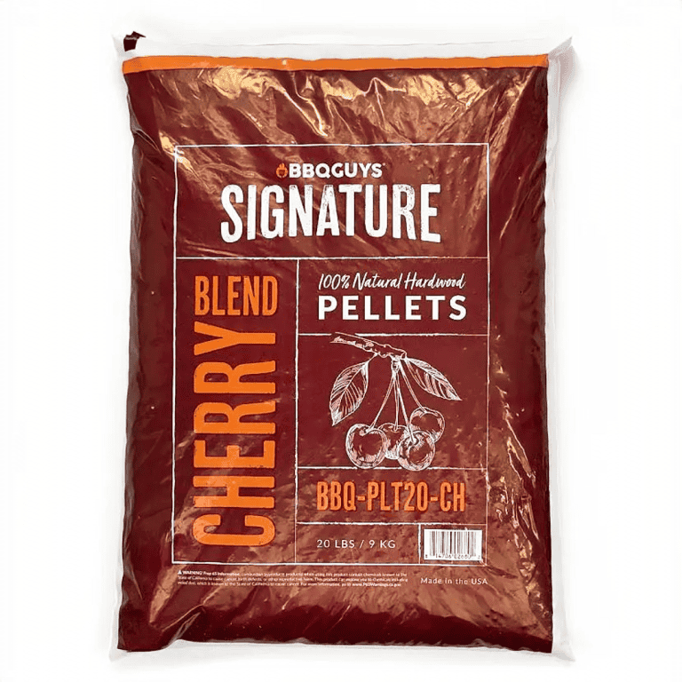 BBQGuys Cherry Hardwood BBQ Pellets (20 Lbs) - PelHeat.com