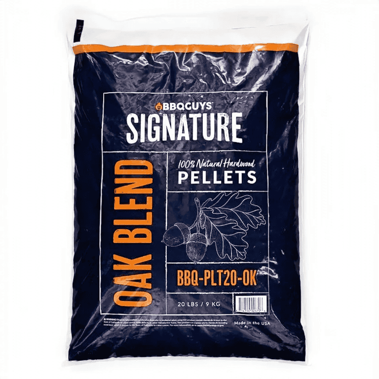 BBQGuys Oak Hardwood BBQ Pellets (20 Lbs) - PelHeat.com