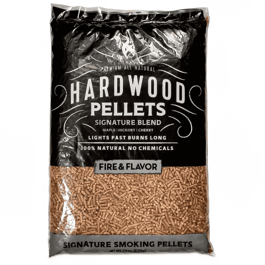 Fire & Flavor Signature Blend Hardwood BBQ Pellets (20 Lbs) - PelHeat.com